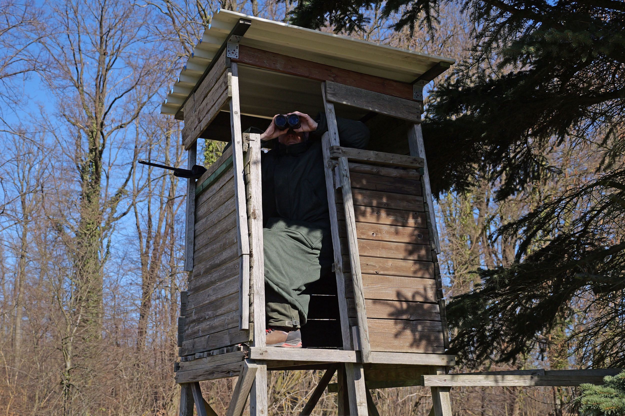 Hubertus Loden-Ansitzmantel Forest (oliv) | Hubertus-Fieldsports.de